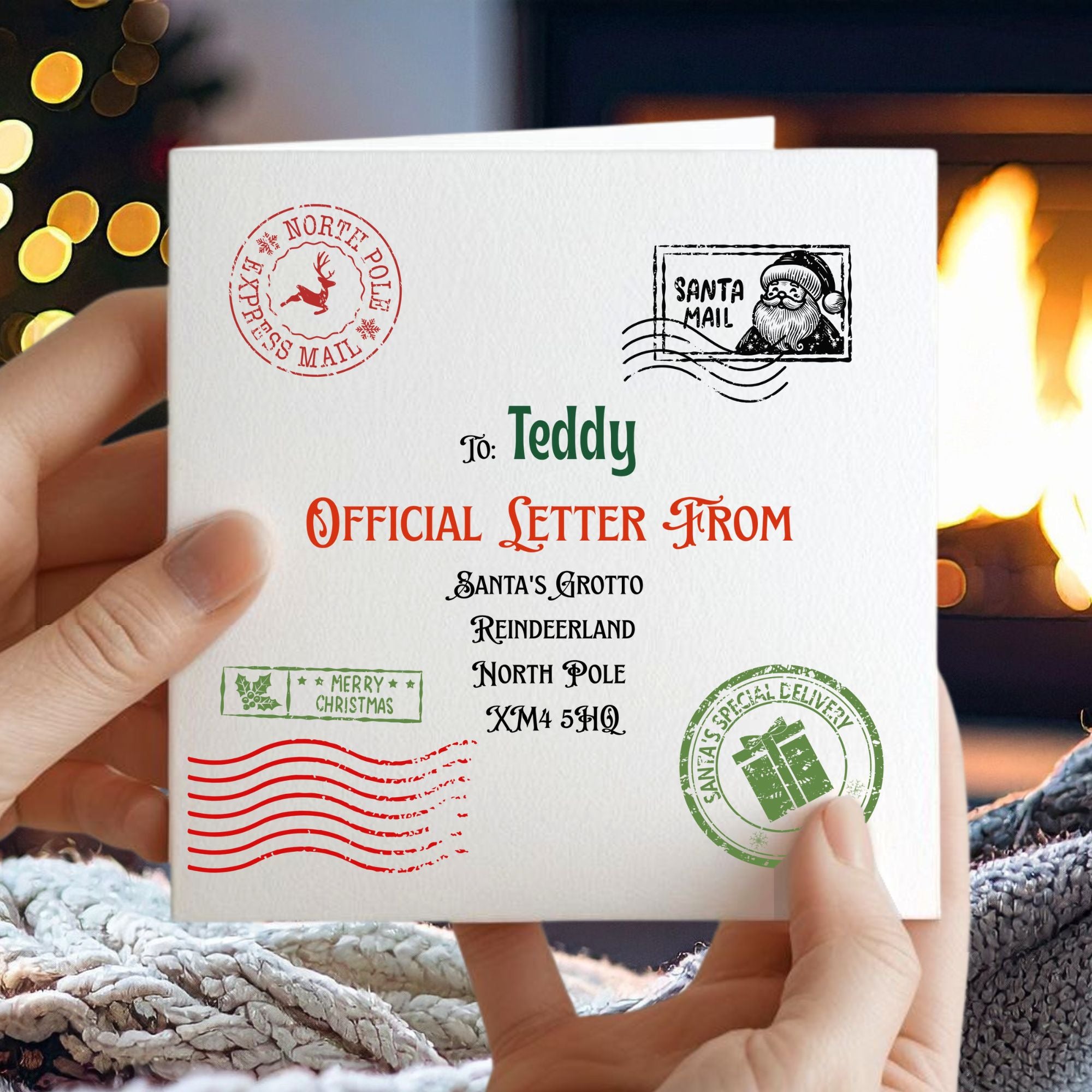 Personalised Santa Letter Christmas Card for Kids - Festive Keepsake ...