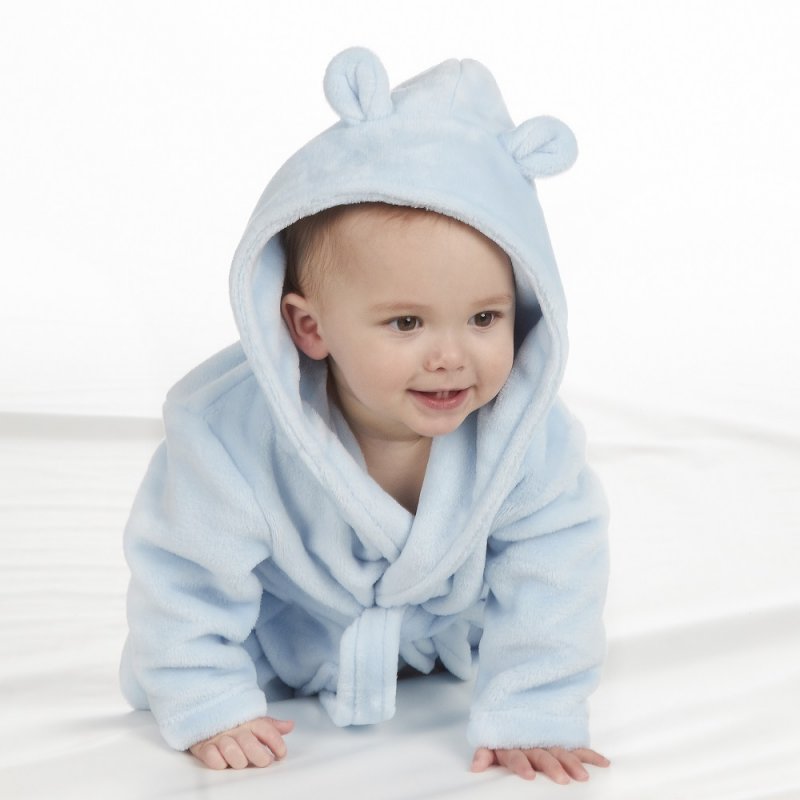 Personalised Baby Dressing Gown with Bear Ears – We Three Bears