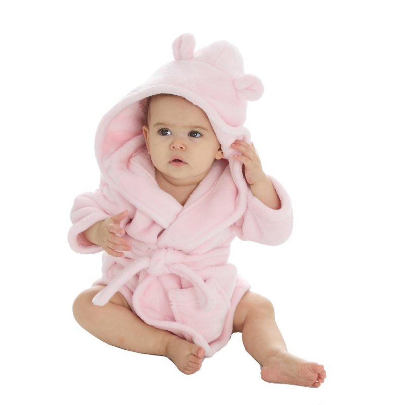 Personalised Baby Dressing Gown with Bear Ears – We Three Bears